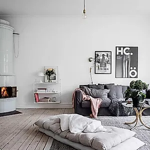 White Self Adhesive Wallpaper Peel and Stick Film White Wallpaper Stick Paper Wall Pattern for Living Room Bedroom Table and Door Reform Thick Waterproof PVC DIY Decorative 15.8" x118"