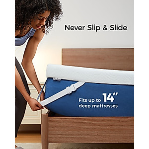 Dreamsmith 3 Inch Gel Memory Foam Mattress Topper Twin Size, Breathable Pressure Relief Mattress Topper, Washable Cover with Elastic Straps & Non-Slip Bottom, CertiPUR-US Certified, Cooling