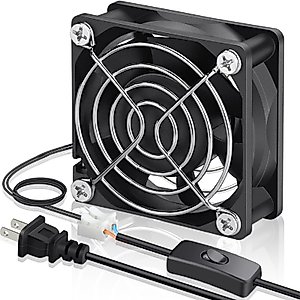 GDSTIME EC Cooling Fan 60mm x 60mm x 25mm AC 110V 115V 120V 220V 240V Dual Ball Bearings