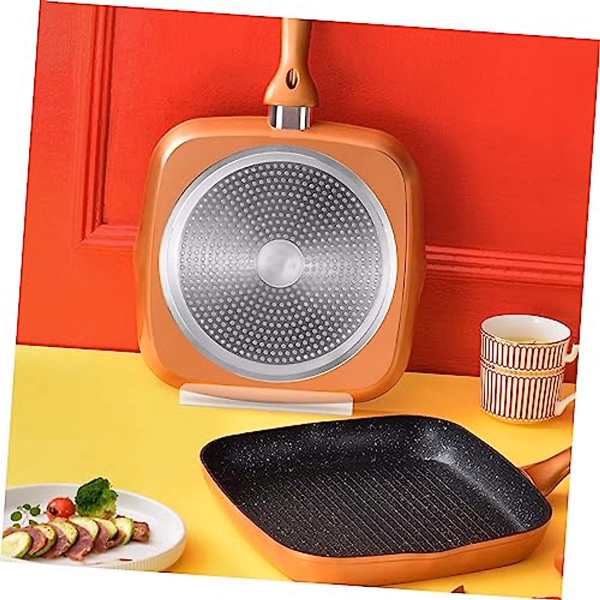 iplusmile 1pc Pot Display Rack Cutting Board Rack Frying Pan Storage Frying Pan Table Stand Plastic Display Stands Plastic Dish Pan Clear Display Stand Frying Pan Display Rack Bracket Simple