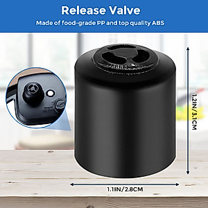 Steam Release Handle Steam Valve for Instant Pot Duo Nova, Duo Gourmet 6 qt, DUO CRISP AF 8, Ultra 3, 6, 8 qt, Viva 6 Quart, Pressure Cooker Valve Replacement Part Accessories