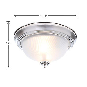 Brushed Nickel 2-Light Flushmount Brushed Nickel