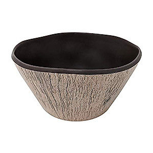 Gianna's Home 12 Piece Rustic Farmhouse Melamine Heavy Weight Plastic Dinnerware Set Wood Grain