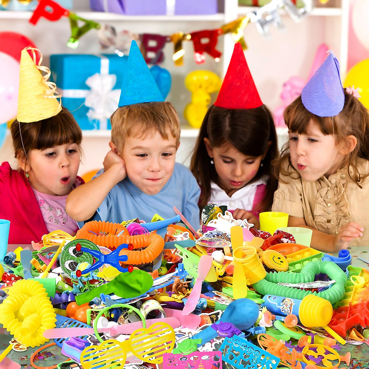 PinkUnicoon 518 PCS Party Favors for Kids 4-8 8-12, Treasure Box Toys Classroom Carnival Prizes, Goodie Bags & Pinata Stuffers Bulk Fidget Toys, Christmas Stocking Stuffers Gifts for Boys Girls