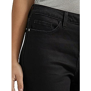 Lee Women's Legendary Mid-Rise 21" Capri Jean, Black, 18 Reg