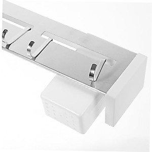 OKUMEYR Tool Storage Shelves Kitchen Wall Cutter Rack Decor Cutlery Holder Cutter Draining Holder Cutter Storage Holder Kitchen Wall Rack Cutter Organizer Silver Stainless Steel