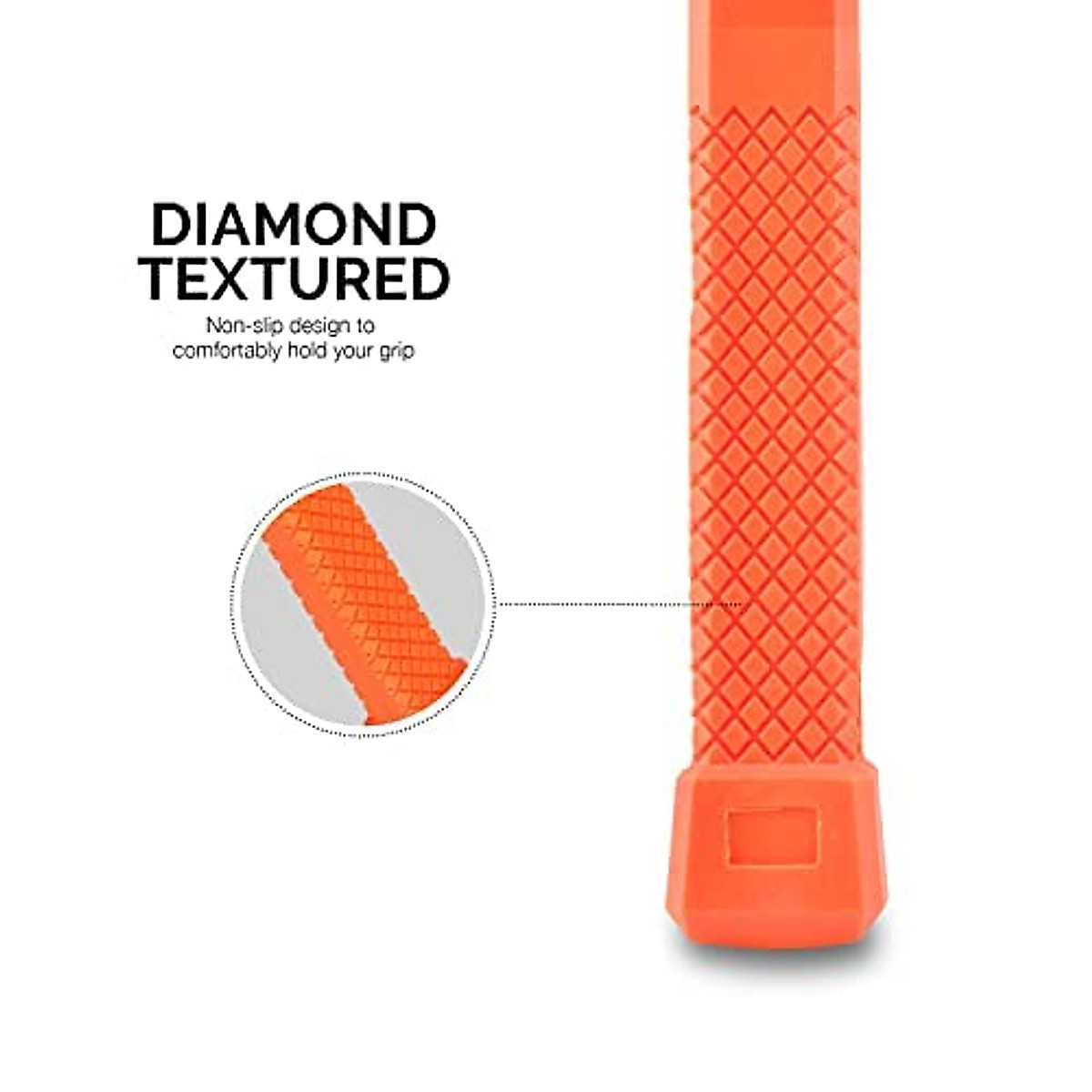 NEIKO 02847A 2 LB Dead Blow Hammer, Neon Orange | Unibody Molded | Checkered Grip | Spark and Rebound Resistant
