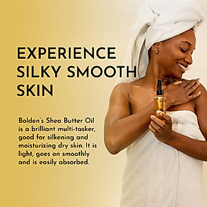 BOLDEN SHEA OIL with Vitamin E | 100% Natural | Unparalleled Moisture & Radiance for Skin & Hair | Sweet Vanilla Scented | 3.4 fl oz