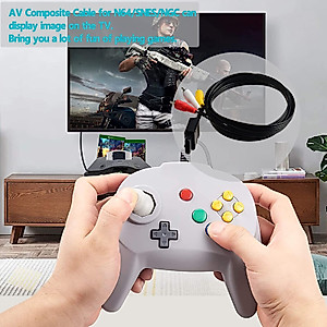 Jedihra 6FT AV Composite Cable for Nintendo N64/SNES/NGC TV RCA Audio Video Cord-2 Pack