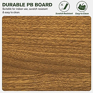 IMUsee 3-Piece 47.2" Dining Table Set for 4-6,Modern Rustic Kitchen Table with Metal Frame and Wood Board,Kitchen & Dining Room Table Set with Benches,Space-Saving Dinette for Small Space,Black&Walnut