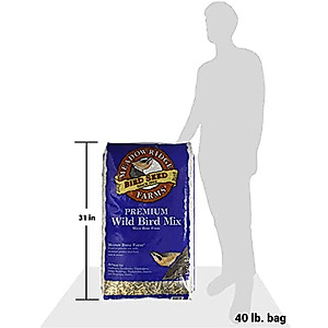 Meadow Ridge Farms Premium Wild Bird Seed Mix, 40-Pound Bag