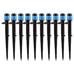 YFQHDD 10pcs drip Irrigation Adjustable Sprinkler Spray Garden Plants Watering Nozzle 360 Degree Drippers Maintenance Equipment