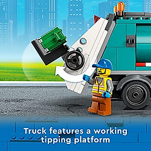 LEGO City Recycling Truck, Toy Vehicle Set with 3 Sorting Bins, Gift Idea for Kids 5 Plus Years Old, Educational Sustainable Living Series, 60386