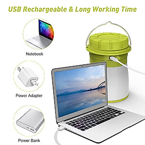 Rechargeable Electric Camping Lantern: Battery Powered Lantern with Portable Camping Light & Cordless Outdoor Flashlight for Patio Indoor Tent