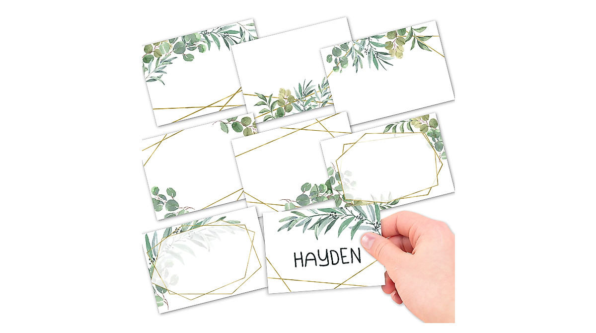 Eco-Friendly Greenery Name Tags for Kids & Classrooms