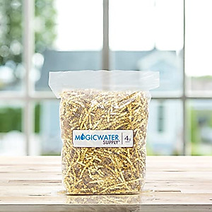 MagicWater Supply Crinkle Cut Paper Shred Filler (4 oz) for Gift Wrapping & Basket Filling - Gold Metallic