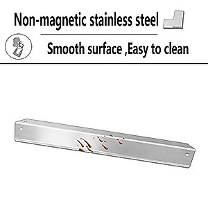 Kalomo Grill Heat Plates Shields Gas Grill Burners BBQ Grill Replacement Parts for Chargriller 3001 5050, 5650, 5252, 3008, 3030, 4000, King Griller 3008, 5252, Burner Pipe Tube with Hanger Brackets