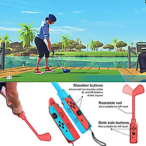 2024 Switch Sports Accessories Bundle Set , 12-in-1 Family Party Pack Game Accessories Kit for Nintendo Switch OLED Sports Games with Tennis Rackets, Golf Clubs ,Sword and Wrist Strap