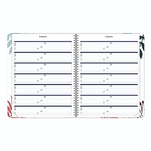 Blueline 2024 Monthly Planner, 14 Months, December 2023 to January 2025, Twin-Wire Binding, 11" x 8.5", Meadow Design (C701G.01-24)
