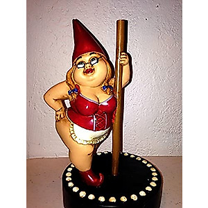 Pole Dancing Gnome Statue, Resin Garden Gnome Statues, Funny Outdoor Statue Gnome Figurine, Creative Statue Patio Yard Lawn Spring Decorations