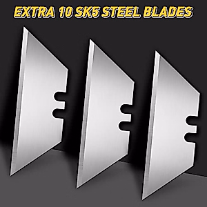 DIYSELF 2-Pack Utility Knife, Box Cutter Retractable and Folding Utility Knife, Blade Storage Design, Box Cutters for Cardboard, Cartons, Razor Knife with Extra 10 Blades, Quick Change Blade (Green)