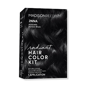 Madison Reed Radiant Hair Color Kit, Blackest Black for 100% Gray Coverage, Ammonia-Free, 2NNA Pescara Black, Permanent Hair Dye, Pack of 1