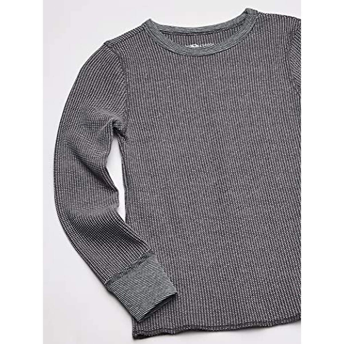 Fruit of the Loom Boys' Premium 2-Pack Thermal Waffle Crew Top, Heather Greystone/Natural, 14-16