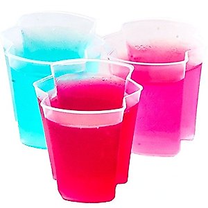 50 EZ-Squeeze Jello Shot Cups With Lids - 2 oz Max Capacity-New and Improved Design 2019 - Jello Shot Cups With Lids Stack-able - Easy To Squeeze -Fun For All Occasions