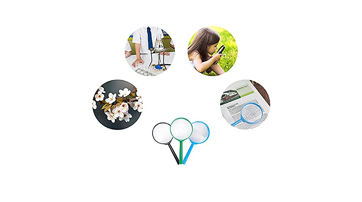 Kids Magnifying Glasses 18 Pack - Durable 5X Handheld Magnifiers for Kids