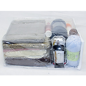 10-Pack Heavy Duty Vinyl Zippered (Clear) Large Storage Bags 15" x 18" x 7" for Sweaters, Blankets, Throws, Pillows, Quits (8.2 Gallon)