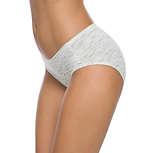 Wealurre Cotton Bikini Women's Breathable Panties Seamless Comfort Underwear(3128M,Stripe 2)