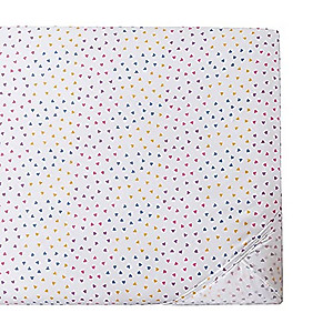 Hearts & Rainbow Crib Bedding Set - 3-Piece, Includes Quilt, Fitted Crib Sheet, and Changing Pad Cover - Rainbow Baby Crib Bedding, Farmhouse Nursery Décor, Baby Room Decorative Set for Girls