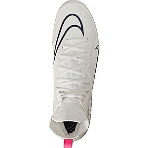 Nike Alpha Huarache 8 Elite CW4440-116 Sail/Hyper Pink/Laser Blue/White Men's Lacrosse Cleats 10.5 US