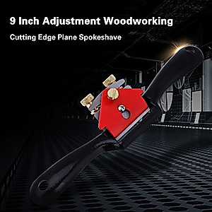 Adjustable SpokeShave Hand Planer 9 Inch Woodworking Cutting Plane Hand Trimming Tool for Wood Craft, Wood Craver, Wood Working