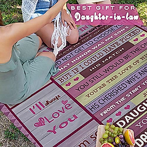 RFHBP Daughter in Law Gifts, Gifts for Daughter in Law, Daughter in Law Gifts from Mother in Law, Gift for Daughter in Law, Future Daughter in Law Gifts for Christmas Blanket 60"x50"
