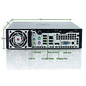 HP 8200 USFF Computer Desktop PC, Intel Core i5 3.1GHz Processor, 8GB Ram, 500GB Hard Drive, WiFi | Bluetooth, 1080p Webcam, Wireless Keyboard & Mouse, 20 Inch Monitor, Windows 10 (Renewed)