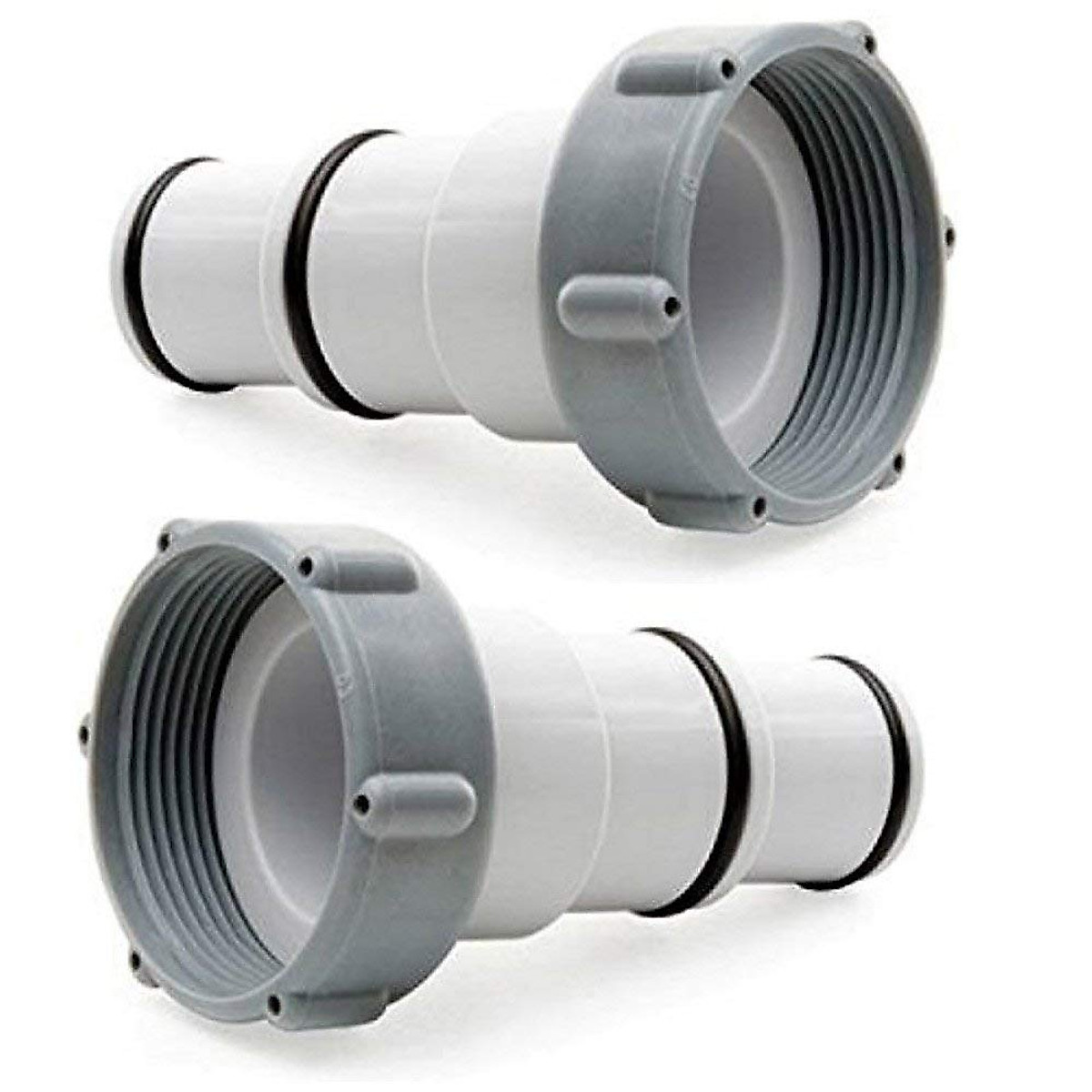 Intex Pump Replacement Hose Adapter A w/ Collar & 1.25” Pool Pump Hose (2 Pack)