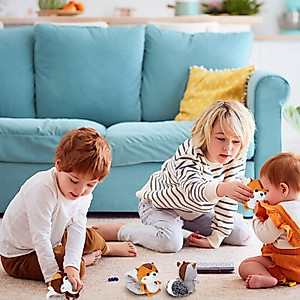 Sosation 6 Pcs Squirrel Stuffed Animal Plush 4.7 Inch Cute Squirrel Plush Small Stuffed Squirrel Toy Stuffed Animal Keychain for DIY Birthday Party Keys Backpack (Squirrel Style)