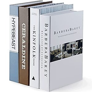 Outgeek 4PCS Book for Decoration Fake Book Creative Fashion Decorative Book False Book for Home Office Bar Hollowed Out Decorative Faux Books for Decoration