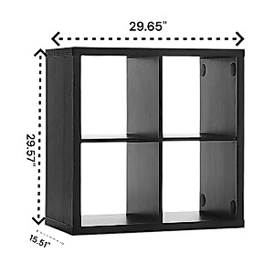 4 Cube Storage Organizer, Black and Beige (1 PK)
