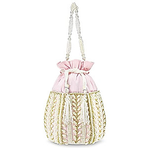 Aheli Potli Bags for Women Evening Bag Clutch Ethnic Bride Purse with Drawstring (P47PK)