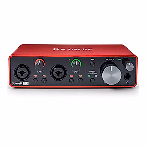 Focusrite Scarlett 2i2 USB Audio Interface (3rd Gen) with Pop Filter & XLR-XLR Cable Bundle