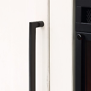 Bridgevine Home Modern 85 Inch Electric Fireplace TV Console. Accommodates TVs up to 95 inches. Fully Assembled. Poplar Solids and Okume Veneers. Jasmine Whitewash and Whiskey Finish.