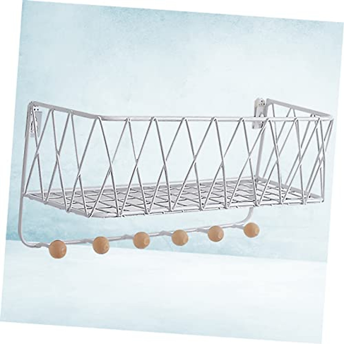 Parliky 1pc Wall Storage Shelves Storage Storage Storage Hanging Rack Hooks and Storage -Mounted Storage Rack Necktie Storage Case Wall Rack Storage Shelf White