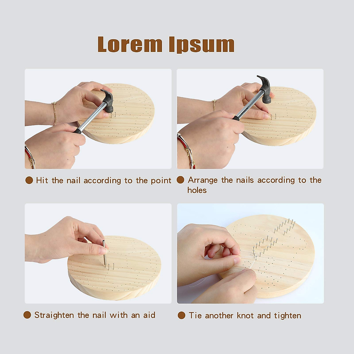 Wood Craft Kits String Art Kit DIY Bubble Boba Tea String Crafts Kit Toys for Adult Kids Creative Art Project for Boys Girls (Boba Tea kit)