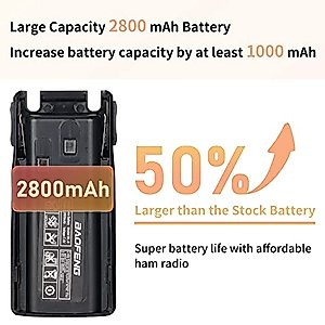 BaoFeng UV-82 High Power BaoFeng Radio Ham Radio Handheld 2 Way Radio Walkie Talkies with Earpiece,Handheld Speaker Mic and Programming Cable (2 Pack-Black)