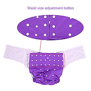 Adult Nappy, 5 Colors Waterproof Adult Brief Diapers or Washable Adult Pocket Nappy Cover, Adjustable Reusable Diaper Cloth Suitable for The Old, The Disabled, Pregnant