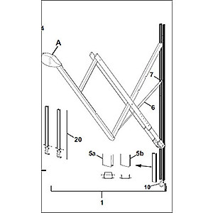 Carefree R001642BLK Awning Arm Assembly , Black