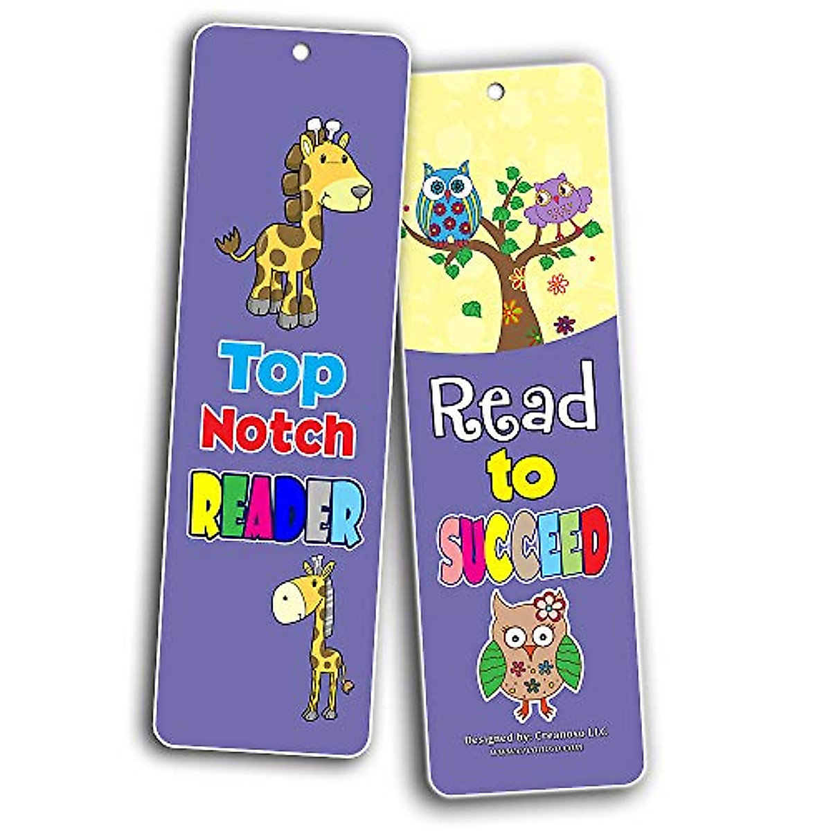 Creanoso Young Readers Animal Roarsome Reading Bookmarks for Kids (30-Pack) – Reading Encouraging Words Bookmarkers Bulk Set – Premium Quality Book Clippers Boys, Girls