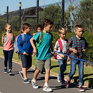 Children Safety Walking Rope with 12 Handles For Childcare Daycare Preschool Kindergarten School Field Trips Outdoor Activities - Extendable Design Adjustable & Safe Wristbands - 2024 Upgraded Version